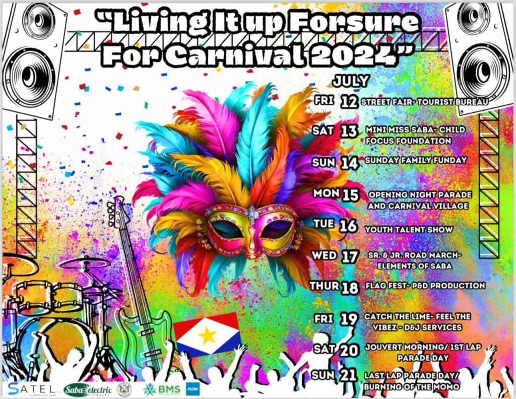 Saba Carnival Poster | Saba Tourism